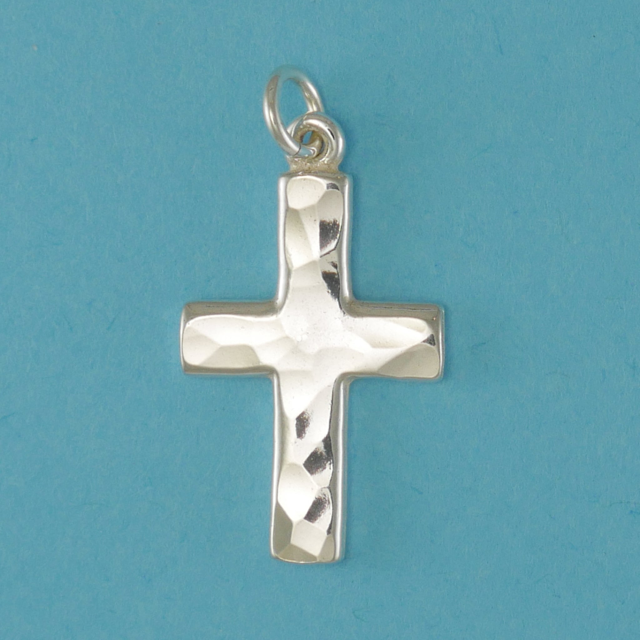 Hand Hammered Cross Pendant | CharmWorks | Christian Jewelry