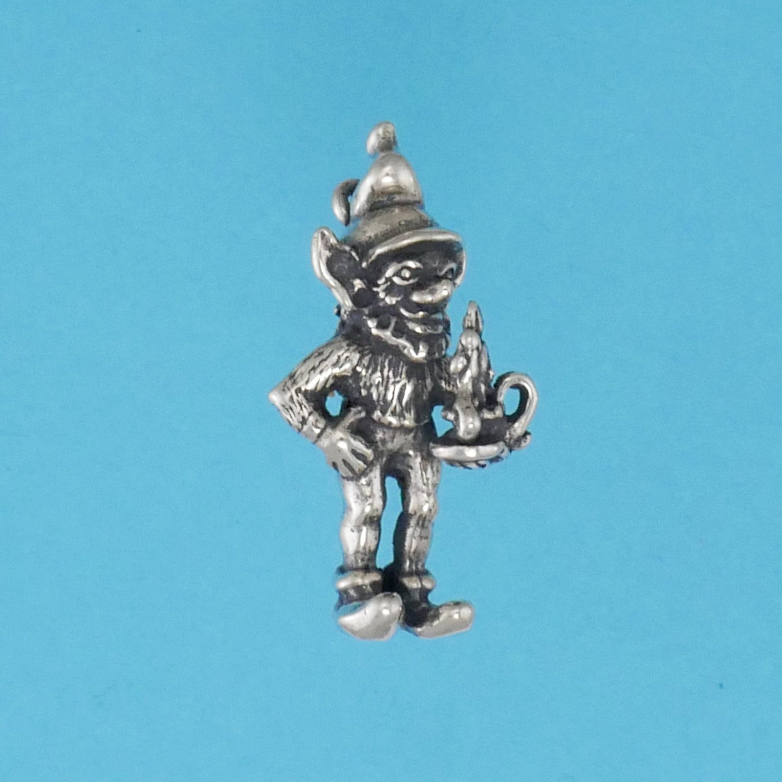 Elf With Candle Charm | CharmWorks | Fantasy Jewelry