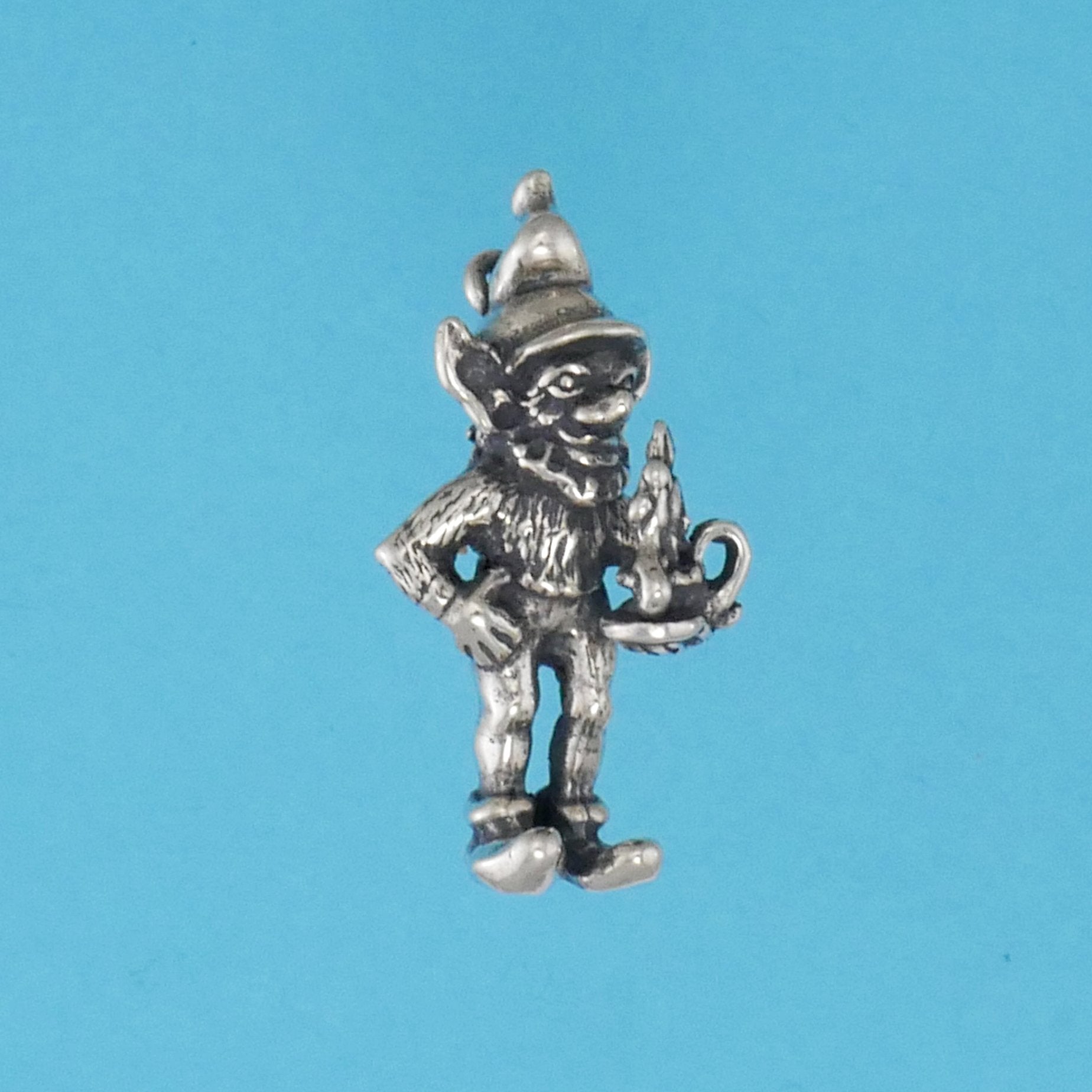 Elf With Candle Charm | CharmWorks | Fantasy Jewelry