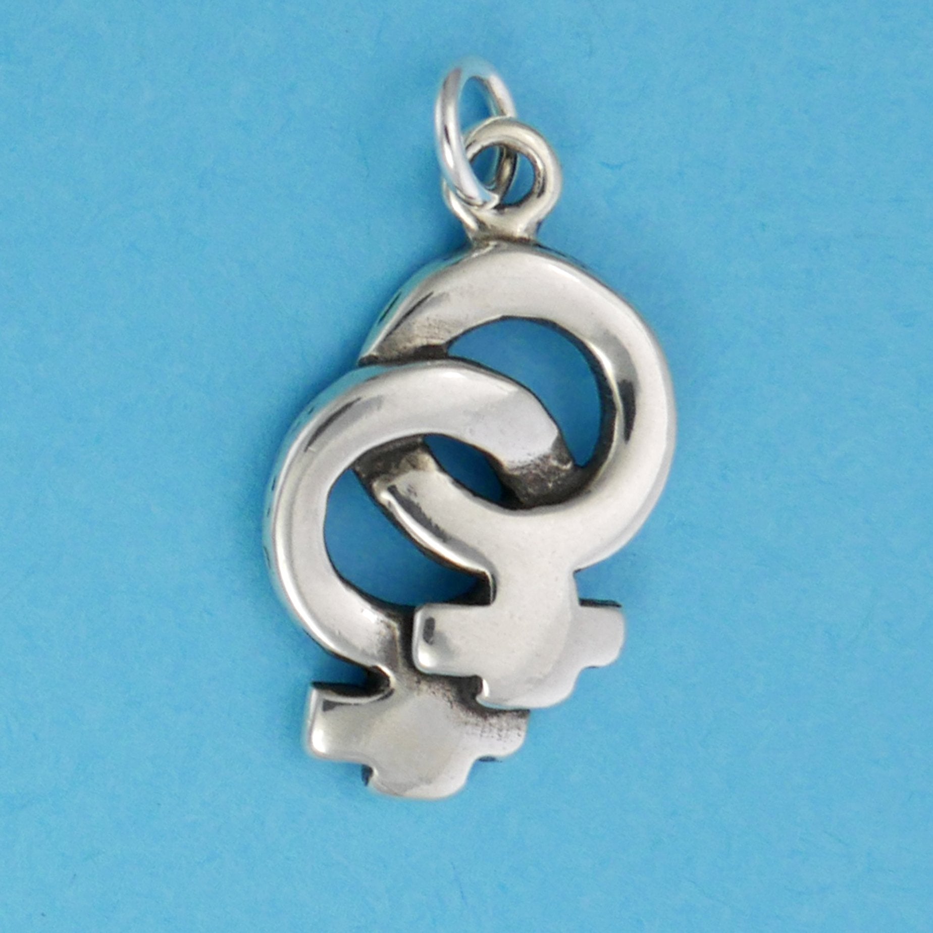 Linked Female Symbol Charm | Lesbian Jewelry | CharmWorks