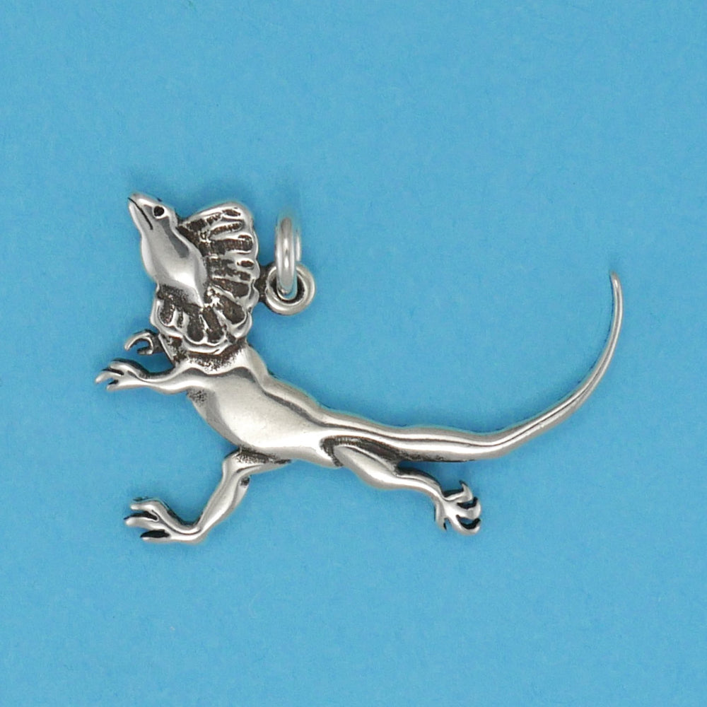 Frilled Lizard Charm | Animal Jewelry | CharmWorks