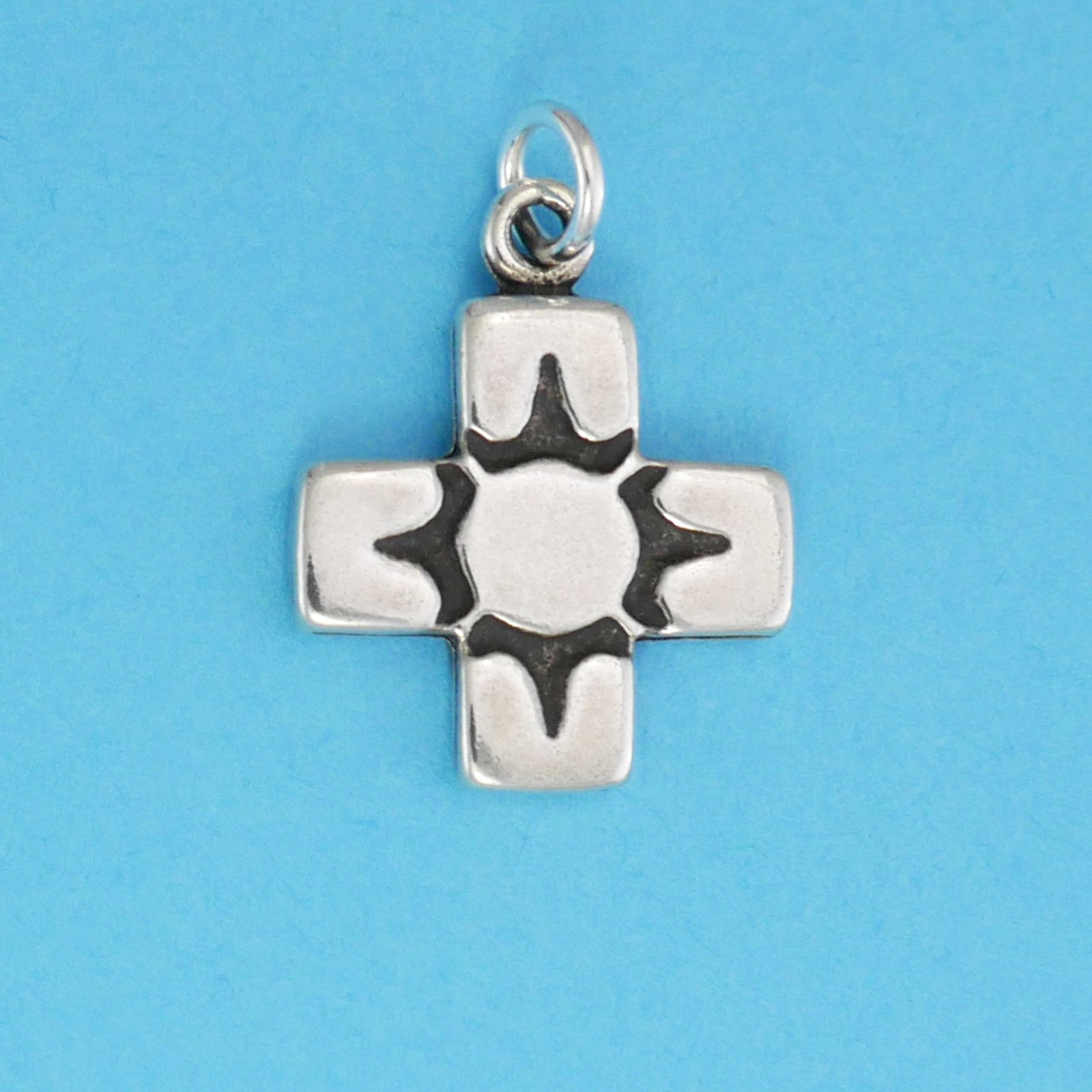 Greek Rosette Cross Charm | CharmWorks | Christian Jewelry