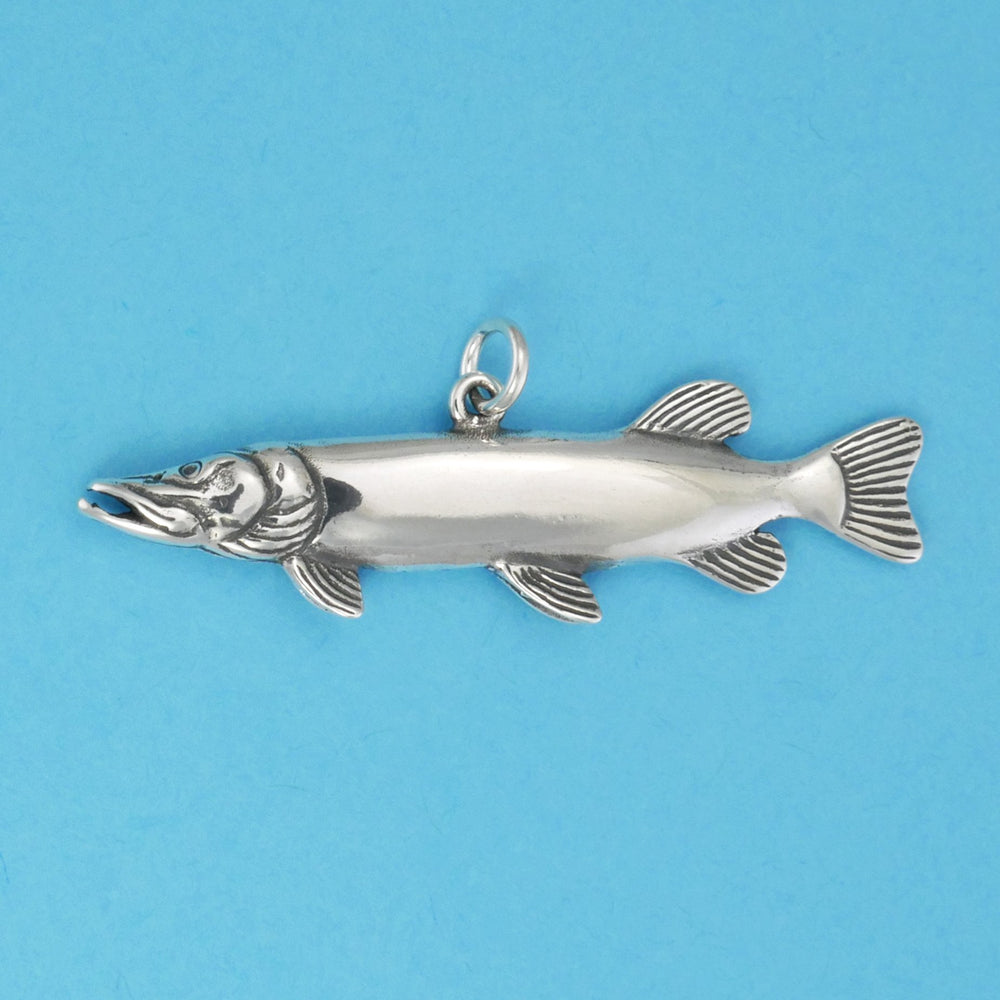 Silver Pike - Sterling Silver Pendant | Charmworks