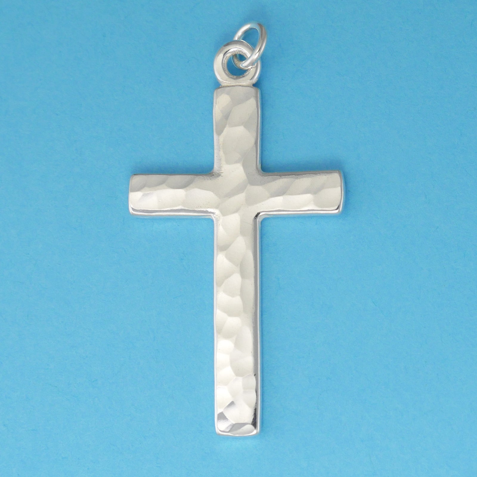 Hand Hammered Cross Pendant | CharmWorks | Christian Jewelry