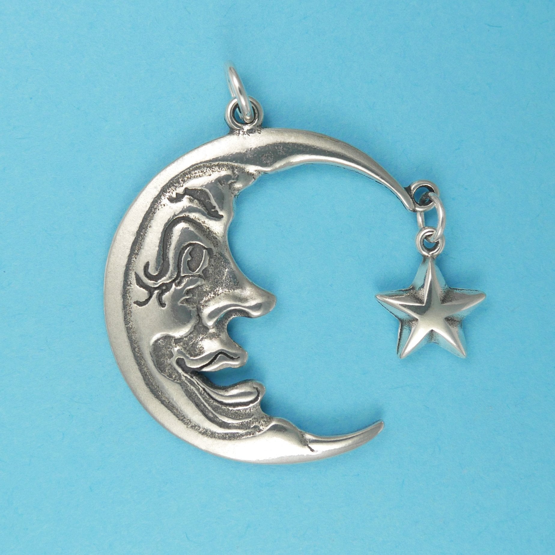 Moon Face Pendant | Mystical Jewelry | CharmWorks